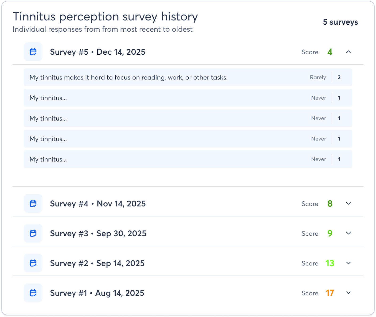 How to view Tinnitus Pro progress for a patient